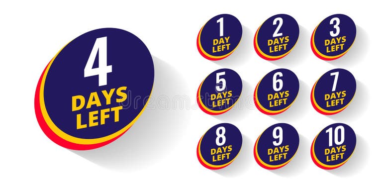 Number of Days Left Sticker Template a Countdown Timer for Limited Sale ...