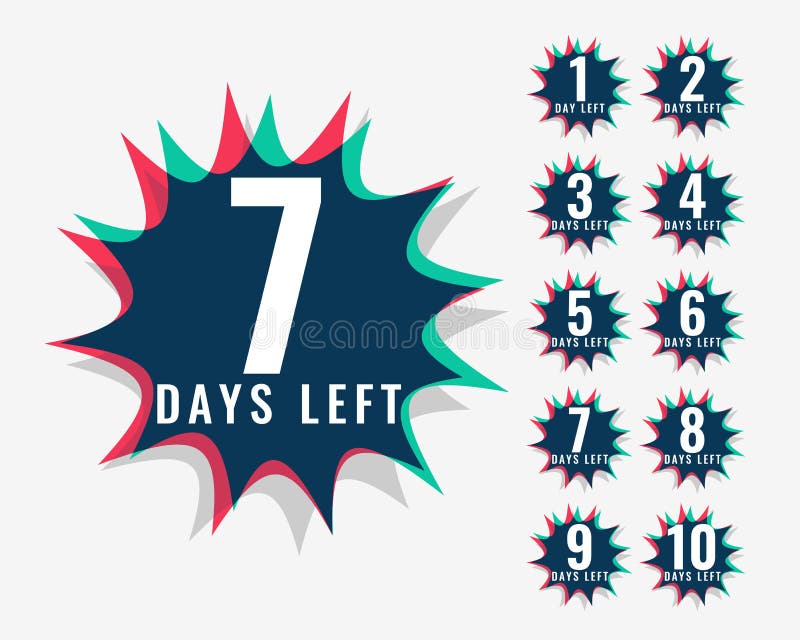 Number of days left symbol stock vector. Illustration of countdown ...