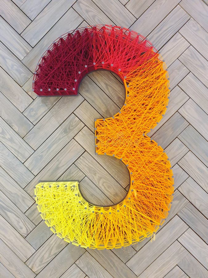 Number.3 Decoration in the Wall Stock Photo - Image of decoration ...