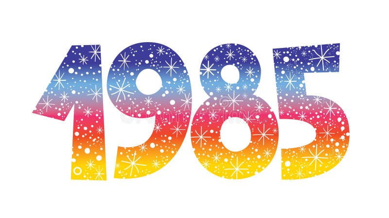 Number 1985 stock vector. Illustration of celebration - 93002644
