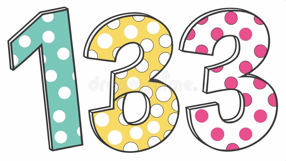 Number 13 Decorative, Stylized Digit , Numeral Design Art Vector Design ...