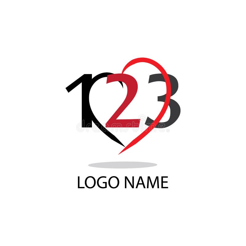 123 Number Design Modern Illustration Stock Vector - Illustration of ...