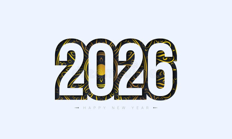2026 Number Design for New Year Celebration Stock Vector - Illustration ...