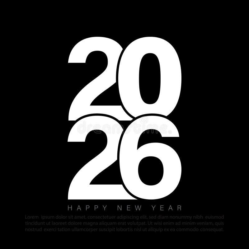 Big Set of 2026 Number Design Template Stock Vector - Illustration of typography, festival ...