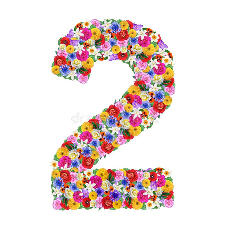 Spring Flowers NUMBERS 5678 Stock Vector - Illustration of romance ...