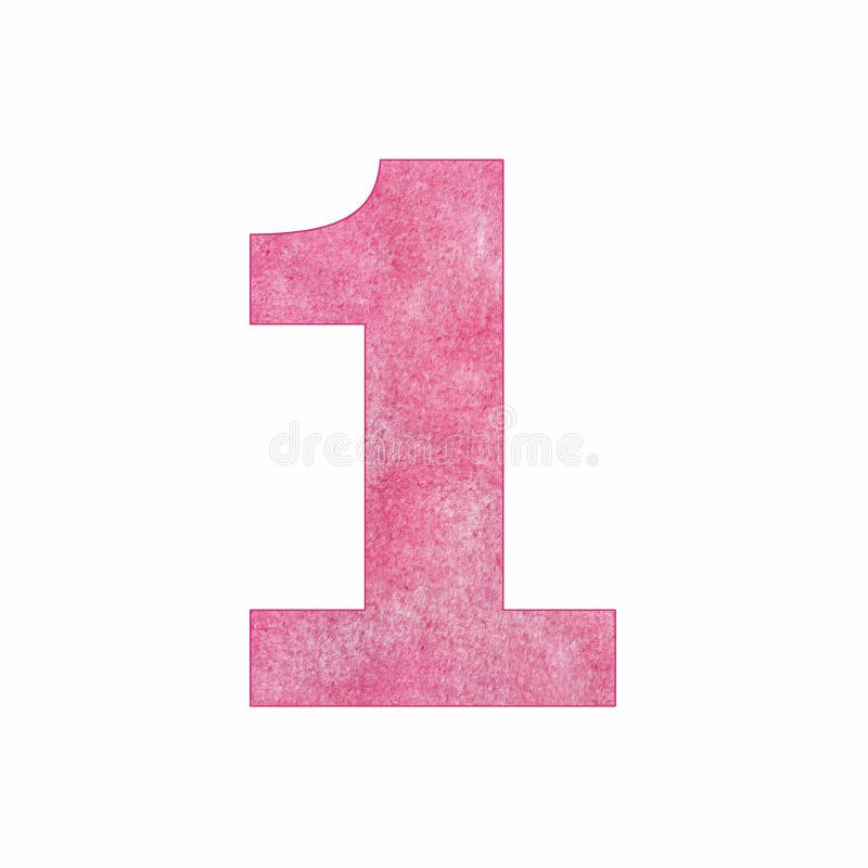 Pink Number One Clipart