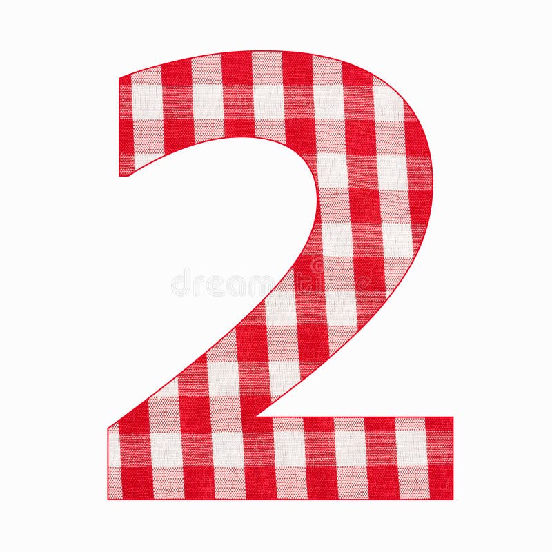 Number 2 Digit - Red Checkered Napkin Background Stock Illustration ...