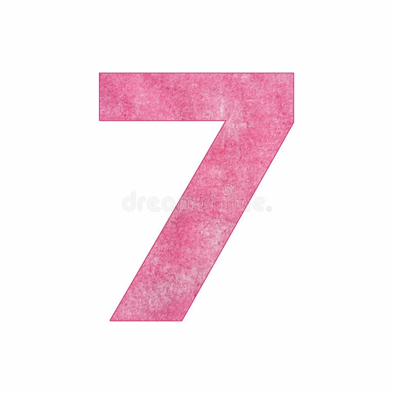 Digit Number 7 - Pink Plush Texture Stock Image - Image of fluffy ...