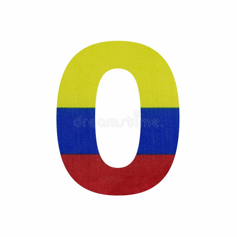 Number Digit Zero - Colombia Flag Colors Stock Illustration ...