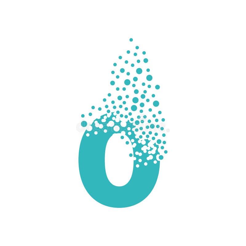 Number 0 Dispersing into a Cloud of Bubbles. Zero Stock Vector ...