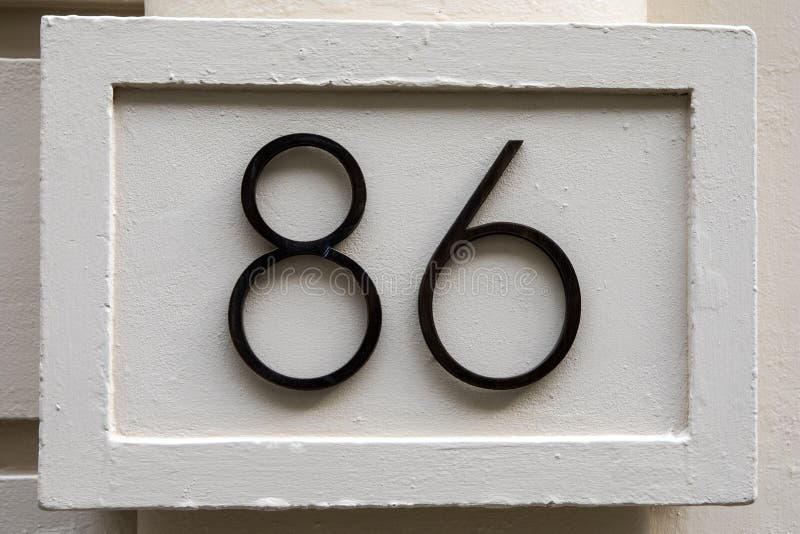 Number 86 stock photo. Image of metallic, home, background - 219628778