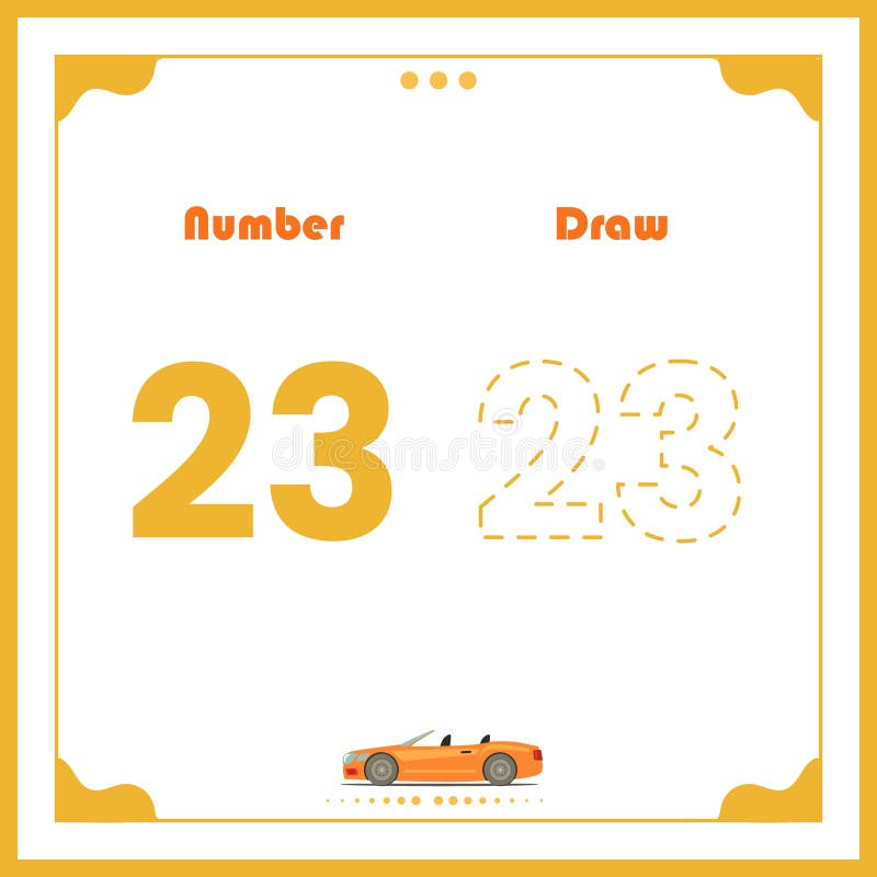 Number Drawing for Kids Preschool Number Illustration Learning Activity ...