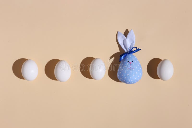 A Number of Eggs, Including Easter Bunny Handmade Stock Image - Image ...