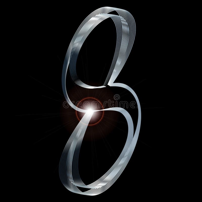 Silver Number Eight BAckground Stock Vector - Illustration of number ...
