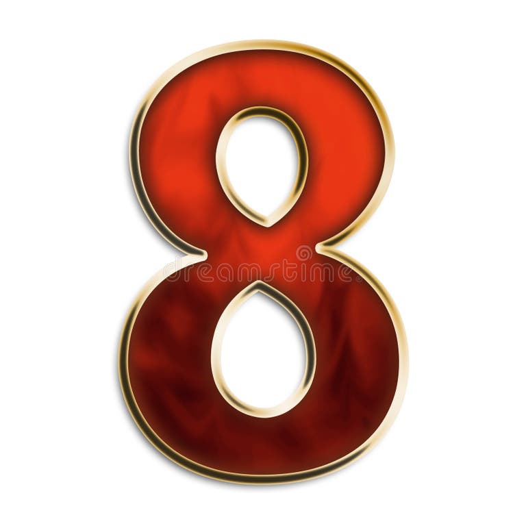 Number Eight Fiery Red Stock Illustrations – 37 Number Eight Fiery Red ...