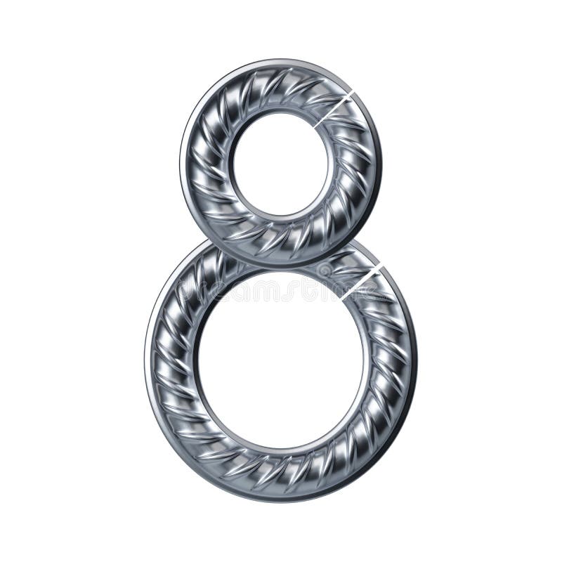 Number Eight. Font from Construction Rebar Stock Illustration ...