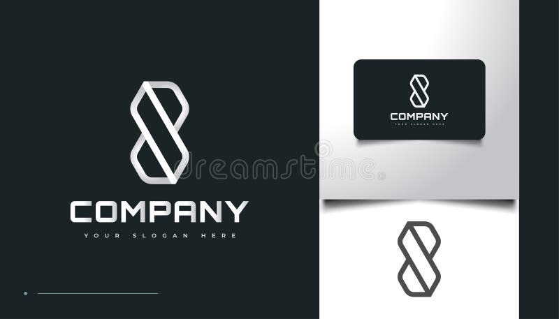 Number Eight Logo Design with Abstract and Geometric Concept. 8 ...