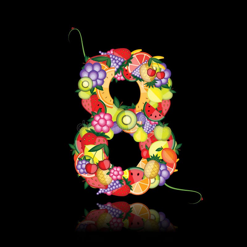 Set of Number Eight Logo, Logo 8 Vector Template Stock Vector ...