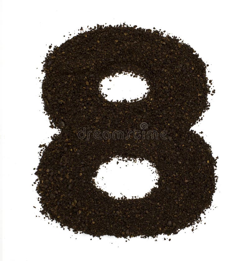 The Number Eight Isolated on White Stock Photo - Image of artistic ...