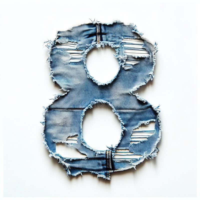 A Number Eight Made Out of a Pair of Jeans Stock Photo - Image of denim ...