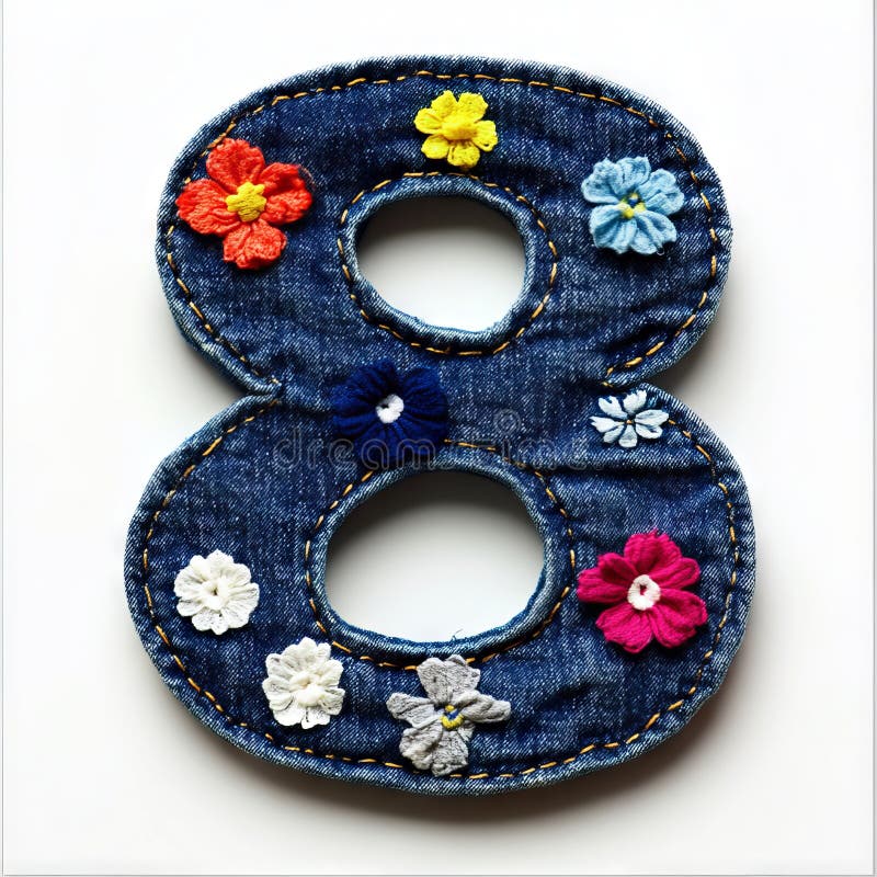 Number Eight Made Out Pink Flowers Stock Photos - Free & Royalty-Free ...