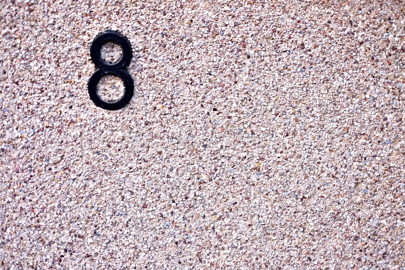 Number 8, Eight, One Single Digit Offset On Neutral Background. Stock ...