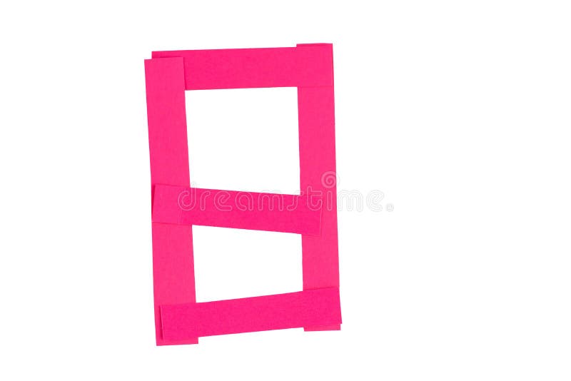 Number 8 Eight from Parts of Red Paper Stock Photo - Image of colorful ...