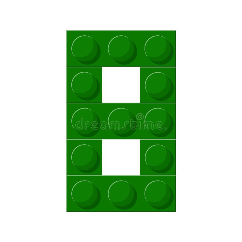 Number Eight Plastic Blocks. Flat Style Stock Vector - Illustration of ...