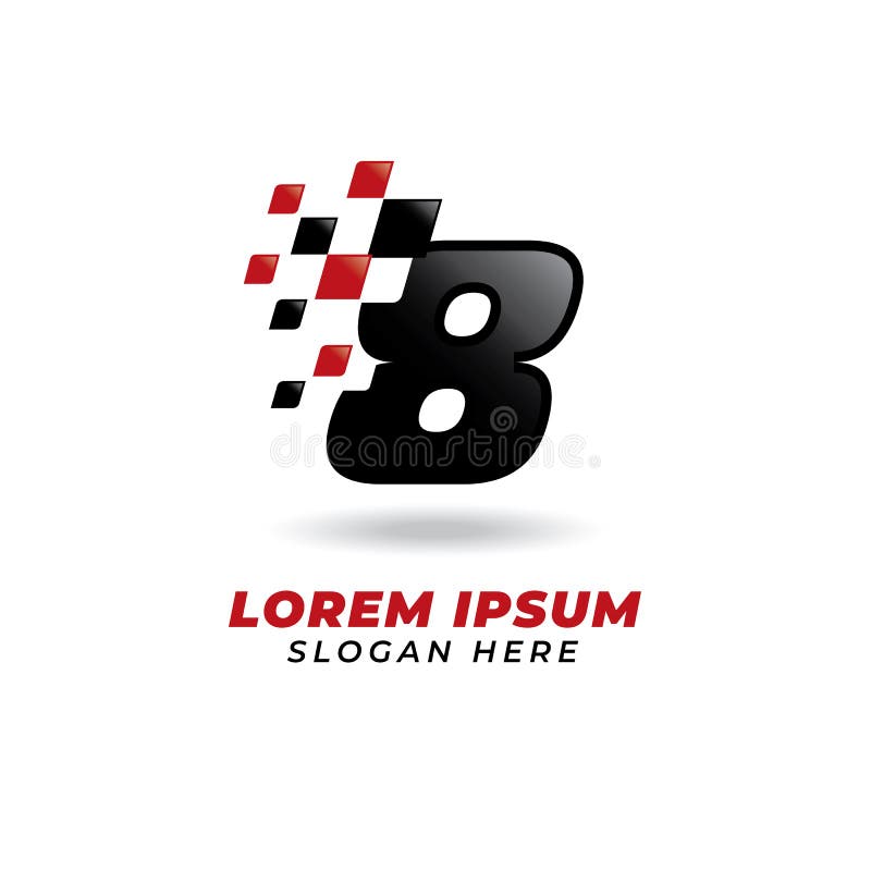 Number Eight 8 Racing Icon Symbol Design. Racing Number Logo Design ...