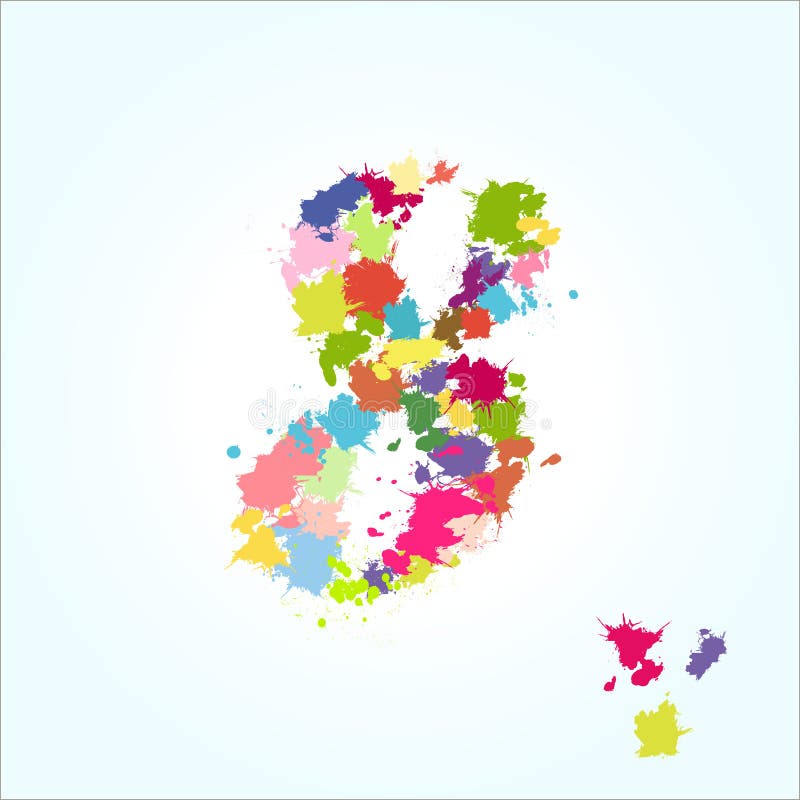 Number Eight Splash Illustration Stock Illustrations – 245 Number Eight ...