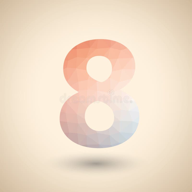 Number Eight. Vector Illustration Decorative Design Stock Vector ...
