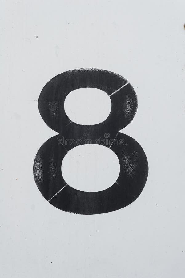 Number 8 Eight White Old Metal Background Texture Stock Photo - Image ...