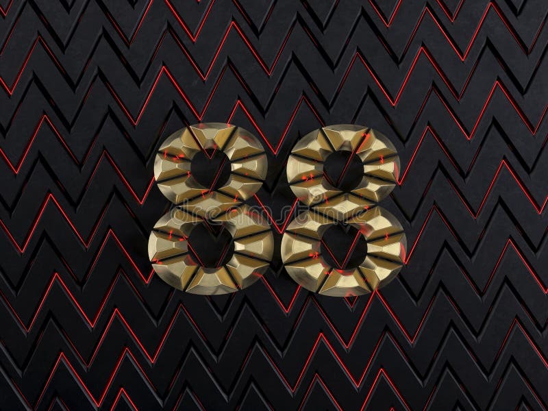 Number Eighty-eight Number 88 Gold Bars Stock Illustration ...