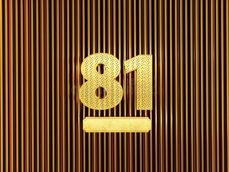 Set Of Number Eighty One Year 81 Year Celebration Design. Anniversary ...