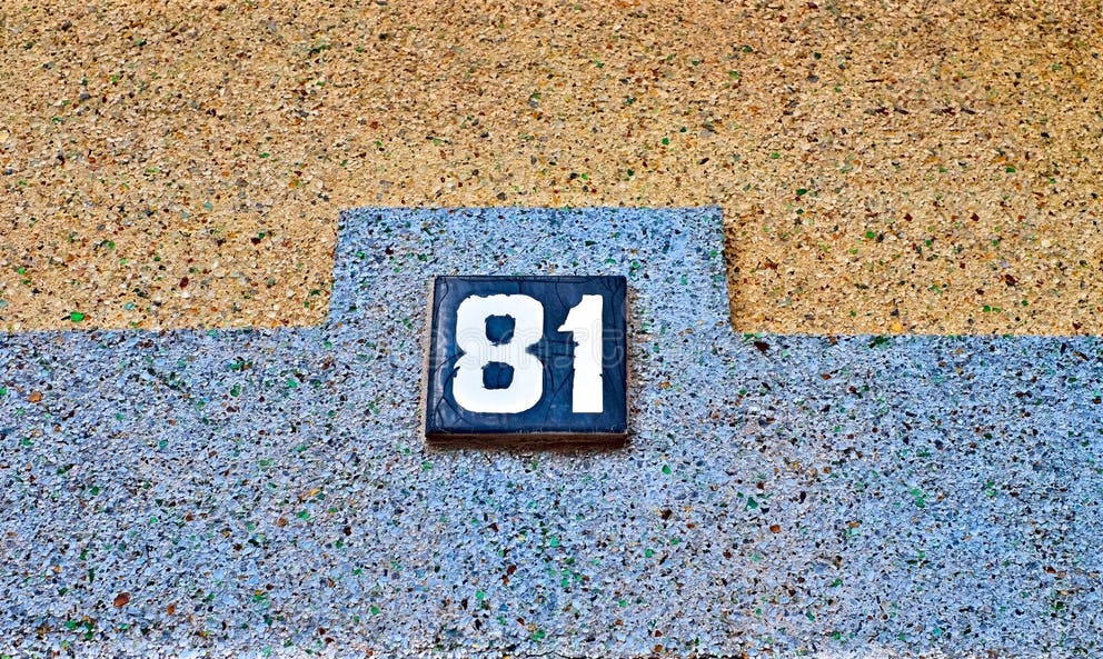 81 Number Eighty-onewhite on Blue Stock Photo - Image of eightyone ...