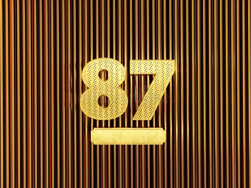 Number 87 Number Eighty-seven with Small Holes Stock Illustration ...