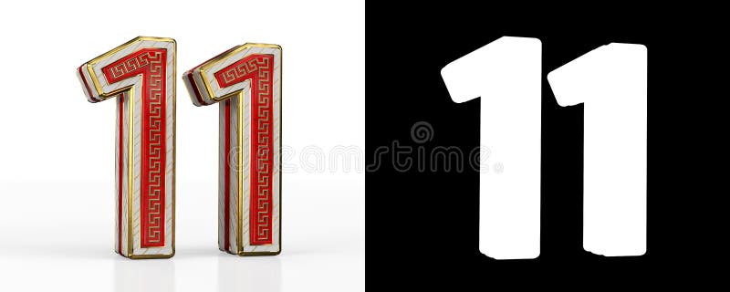 Set of Number Eleven Year 11 Year Celebration Design. Anniversary ...