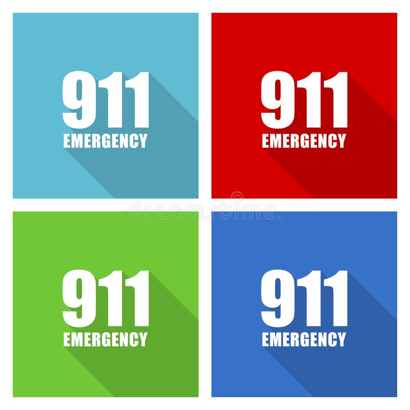 Emergency Number Color Stock Illustrations – 987 Emergency Number Color ...