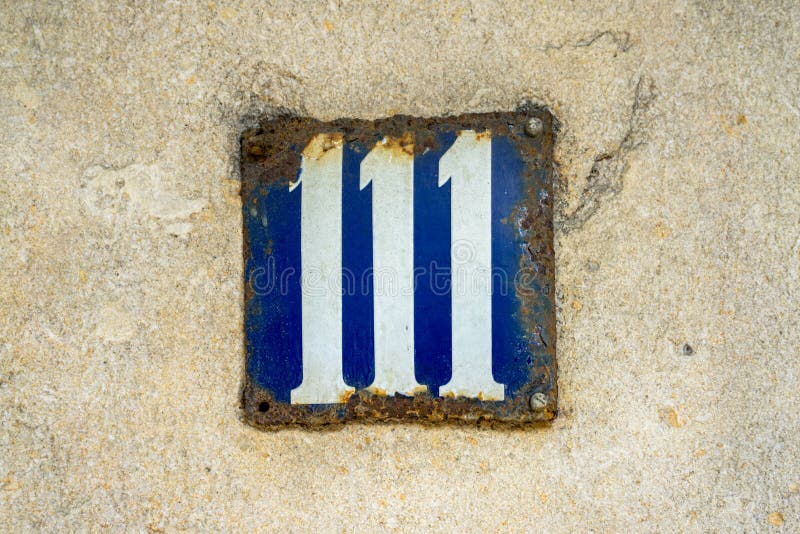 House Number 111 stock photo. Image of number, outside - 233027690