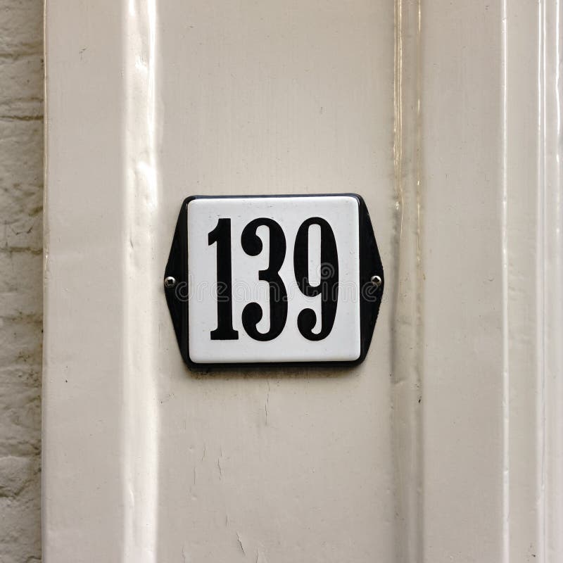 House Number 139 Sign Stock Photos - Free & Royalty-Free Stock Photos ...