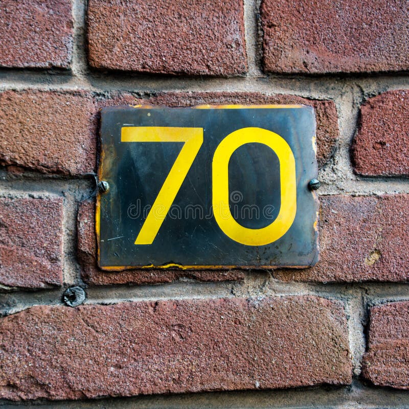 House Number 70 stock image. Image of digit, ornament - 233027661