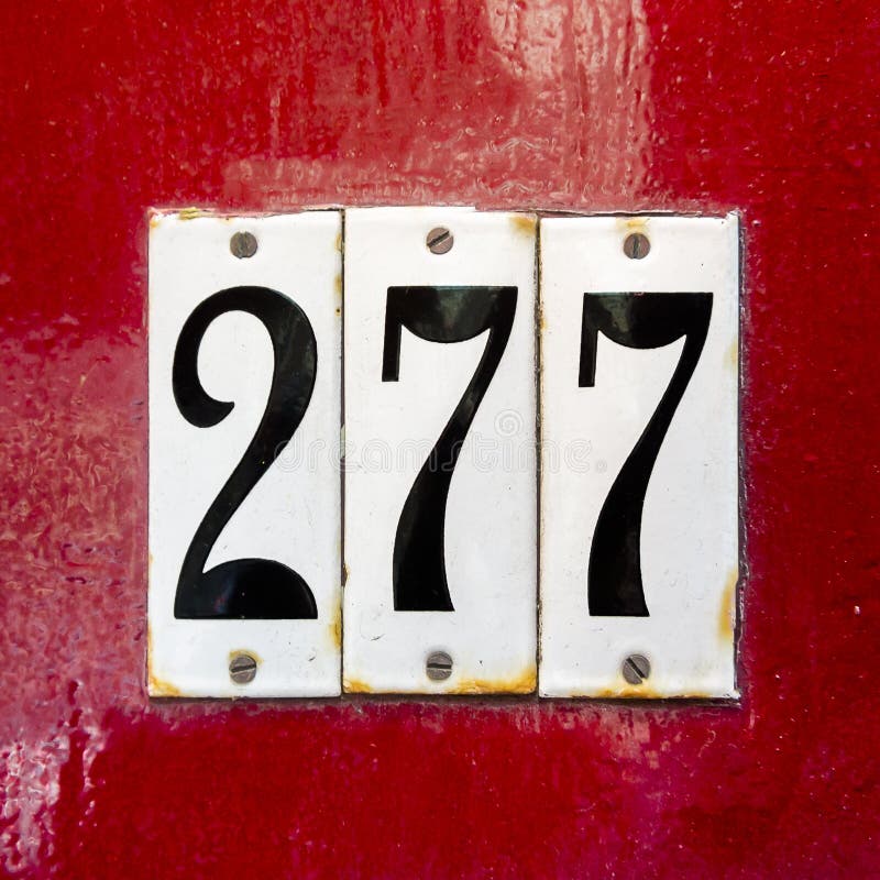 House number 277 stock photo. Image of white, seven - 258644766