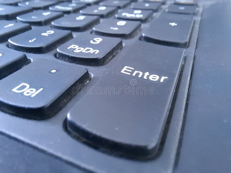 This is Number Enter Button of Laptop Keyboard. Stock Photo - Image of ...