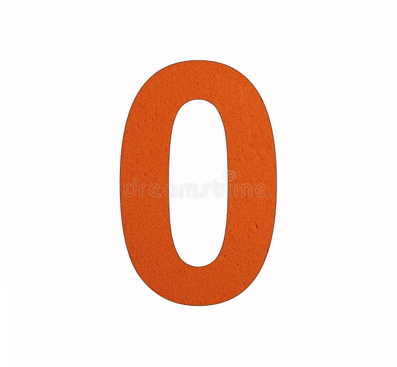 Number 0 on Eva Rubber Background - Isolated on White Stock Image ...