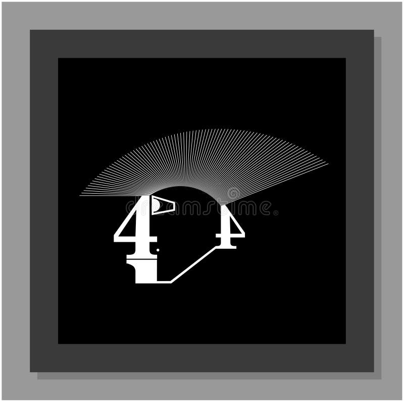 Number 4 Face Illustration Wall Frame. Modern Wall Frame Illustration ...