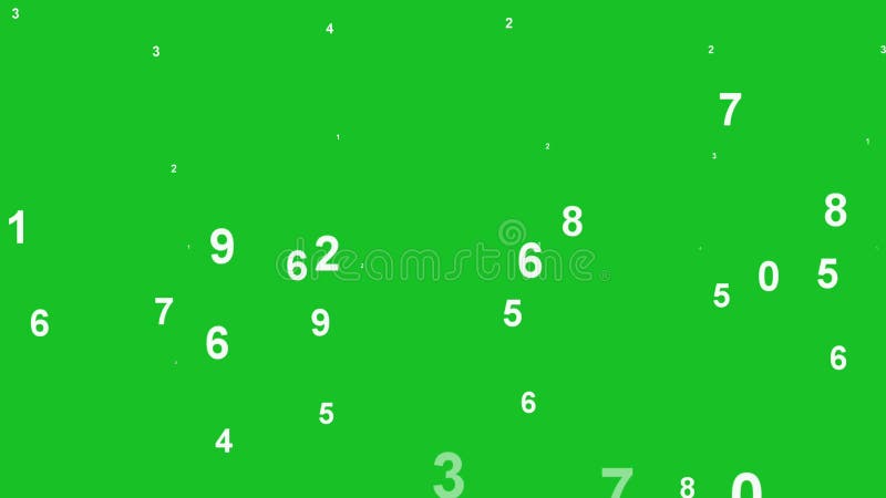 Digital Code Running on Green Screen Background Motion Graphic Effects ...
