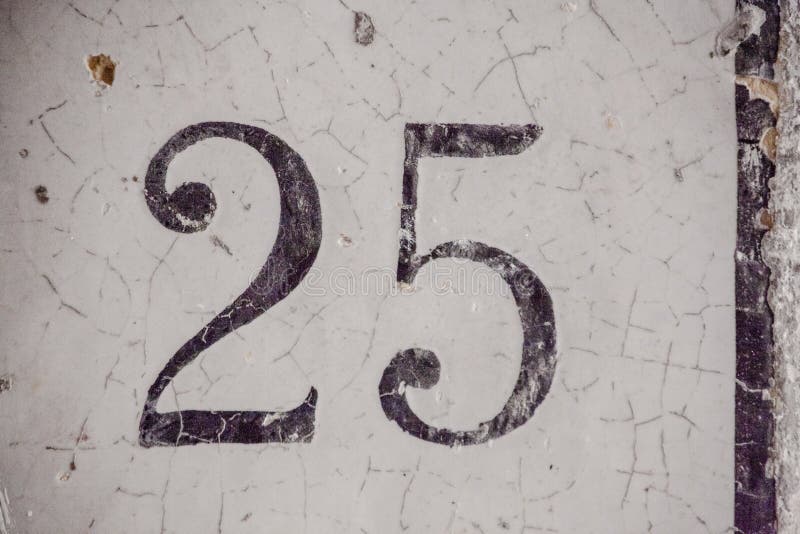 Number 25 fancy tile stock photo. Image of street, wall - 103840316
