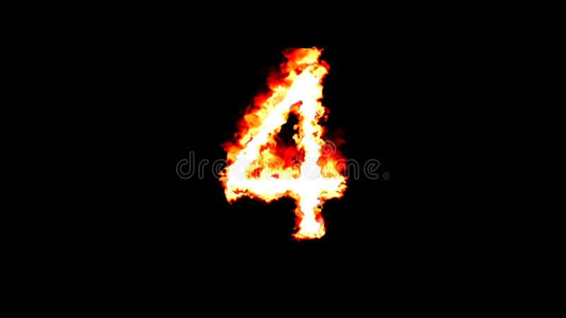 Number 8 with Fire Effect on Plain Black Background Stock Video - Video ...