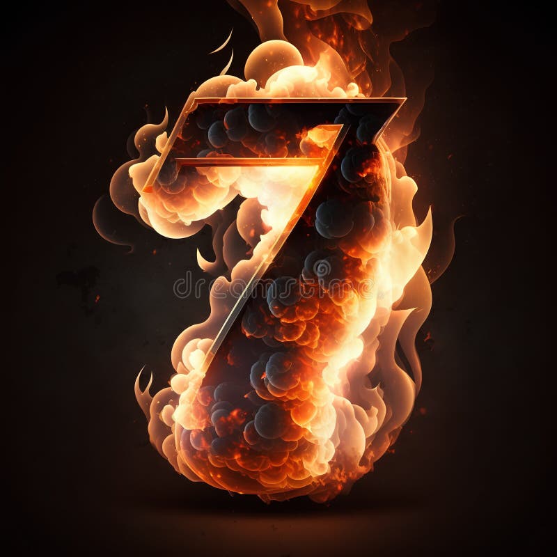 Number 7 Fire Stock Illustrations – 176 Number 7 Fire Stock ...