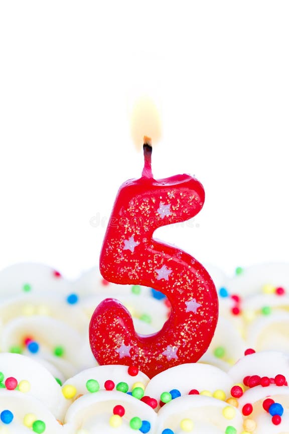 Number five candle stock image. Image of frosted, celebration - 20290255